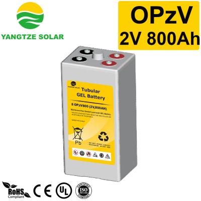 Cina 20+ anni di durata 2V 800Ah Tubulare OPZV Batteria per sistema di energia solare eolica in vendita