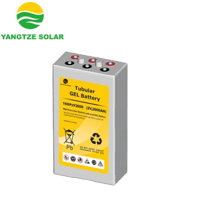 Cina 20+ anni di vita 2V 2000Ah Tubulare OPZV Batteria per sistema di energia solare eolica in vendita