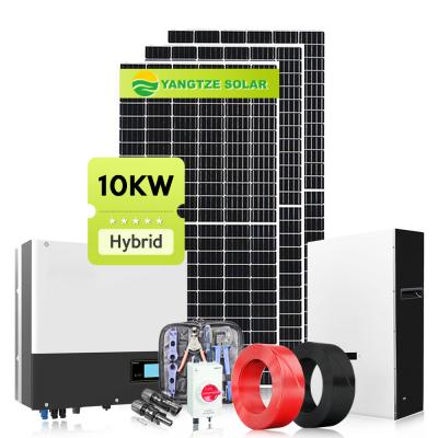 Cina 10kw pure sine wave inverter off grid kit fotovoltaico con batterie lifepo4 in vendita