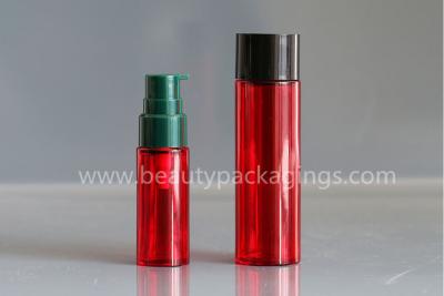 China China Red Colored Screw Transparent Cosmetic Emulsion Bottle Manufacturer for sale
