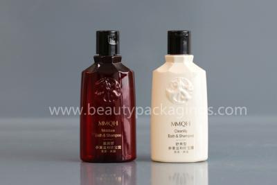 China 150ml Wholesale Shampoo Bathing Gel Bottle With Black Flip Top Cap for sale