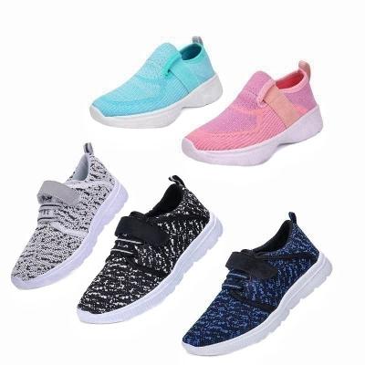 China Flyknit Kids Running Tennis Shoes Kids Athletic Sneakers Voor kleine/grote jongens Meisjes Te koop