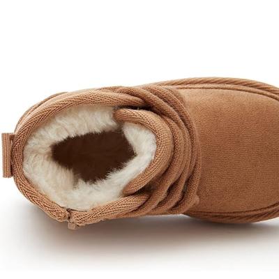 China Winter Groothandel Prijs Zipper Comfortabele schoenen paar laarzen met verschillende kleuren Fuzzy sneeuw schoenen Te koop