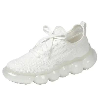 China Ronde toe Stretch Sportschoenen Doorzichtige zool Casual Schoenen Lace-up Sneakers Schoenen Te koop