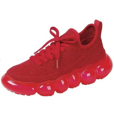China Ronde toe Stretch Sportschoenen Doorzichtige zool Casual Schoenen Lace-up Sneakers Schoenen Te koop