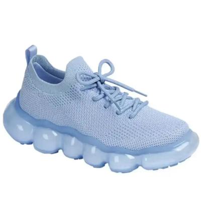 China Ronde toe Stretch Sportschoenen Doorzichtige zool Casual Schoenen Lace-up Sneakers Schoenen Te koop