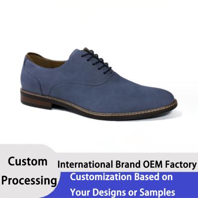 China Casual Genuine Leather Men Shoes Lace-up Fashion Formal Occasion Oxford Loafers Shoes Te koop