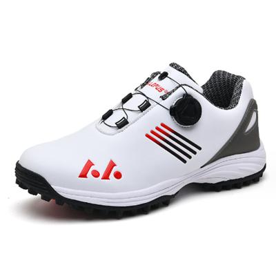 Cina White Black Trainers Mens Golf Shoes Synthetic Leather Upper Cotton Fabric Lining in vendita