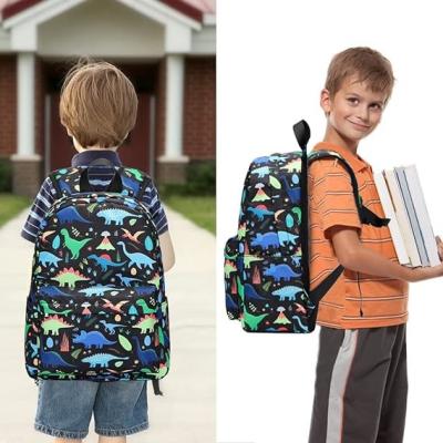 Cina Boys School Backpack Dinosaur Backpack With Lunch Box Pencil Case Three Piece Backpack Set in vendita