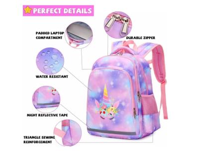 Cina Soft Polyester Inner Lining Preschool Unicorn Backpack with Lunch Box and Pencil Case in vendita