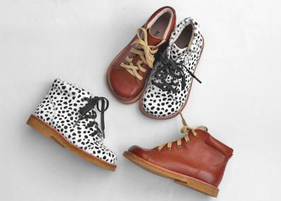 Cina 4-6 gli anni/7-12 anni del leopardo della stampa di pelle di capretto inizializza le scarpe dei bambini per le ragazze dei ragazzi in vendita