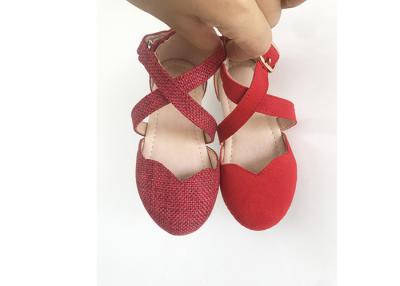 China Verstelbare riemen Mary Jane Soft Kids Schoenen koeienhuid Ballet Flat Ankle Te koop