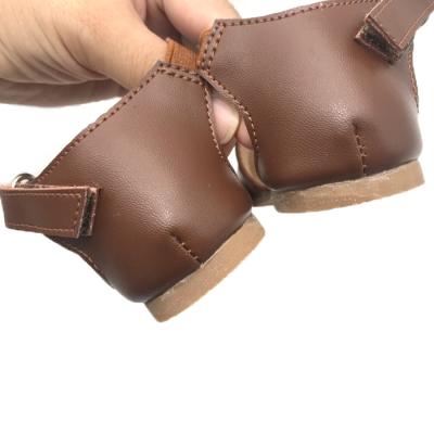 中国 バレエの平たい箱の足首の革紐Size23-30の革赤ん坊のウォーキング・シューズ 販売のため