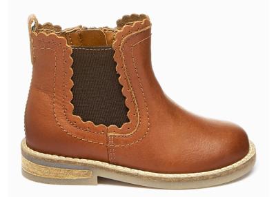 Cina Pelle di mucca marrone UE 21-30 Zippo laterale Martin Stivali per autunno / inverno / primavera in vendita