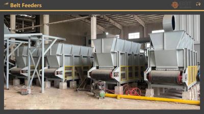 China Clay hollow blocks making project 120 tons/h belt conveyor box feeder machine for full auto red clay brick making line for sale