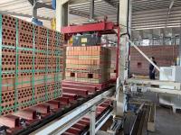 China Clay production line automatic unloading systems for fired bricks and packaging systems after unoading by robots for sale