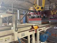 China Clay production line automatic unloading systems for fired bricks and packaging systems after unoading by robots for sale
