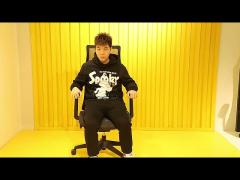 Revolving 0.5 PVC Light Pink Gaming Chair With 320 Nylon Foot