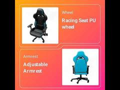 PU Leather Lay Down High Back Racing Gaming Chair 71cm*64cm*127cm ZY-7082