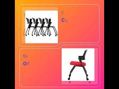 PP Back Visitor Office Folding Chair Black back Frame