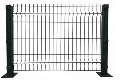 China 50x100mm Green PVC Coated Wire Fencing 3D Curved For Garden for sale