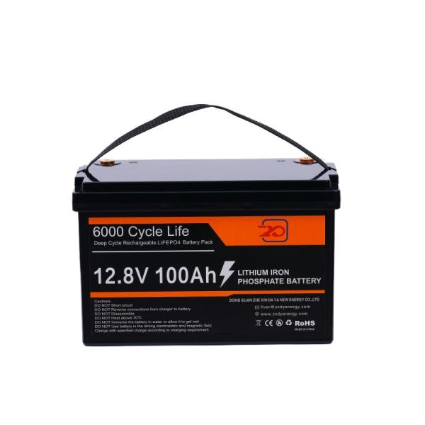 Quality Deep Cycle 12V LiFePO4 Battery Pack 12.8V 100Ah High Safety Long Lifespan for sale
