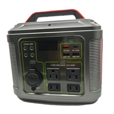 China Outdoor Portable Power Station Compact 300W Lithium Ion Portable Power Supply for sale