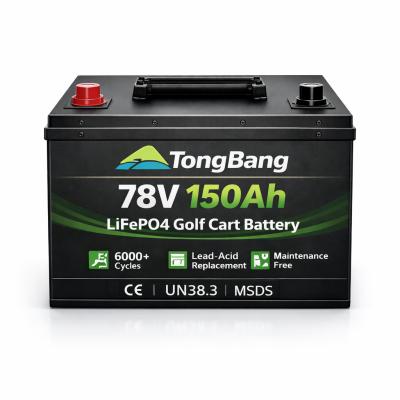 China 72V 150Ah Deep Cycle Lithium Battery for Electric Golf Cart for sale