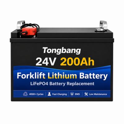 China 24V 200Ah Forklift Lithium Battery with Smart BMS Lithium Battery Pack Manufacturers for sale