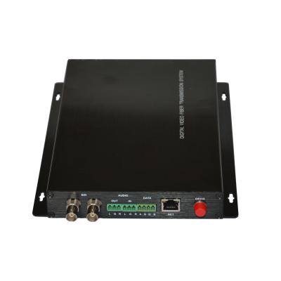 China 1-ch bidirectional HD SDI Fiber Extender with audio and data for sale