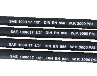 China 3000 PSI SAE 100R17 Hydraulic Hose for Construction Machinery Wheel Loader Hydraulic System for sale