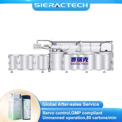 China Stainless Steel Pharmaceutical Cartoner Servo Control Bottle Packaging Machine Customizable for sale