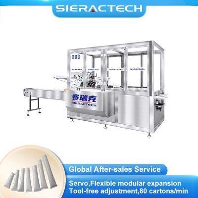 China Automatic Tube Cartoning Machine High Speed Horizontal Cartoner Machine With Continuous Servo Feeding for sale
