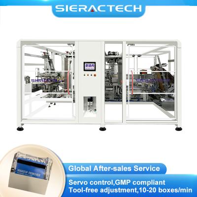 China Makeup Removal Wipes Automatic Case Packer PLC Control Robotic Case Packer 10 kW for sale