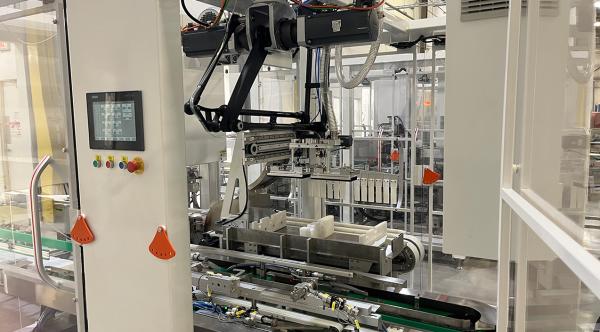 Quality Makeup Removal Wipes Automatic Case Packer PLC Control Robotic Case Packer 10 kW for sale