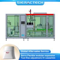 China Mud Mask Automatic Case Packer Cosmetic Case Packing Equipment With Servo Collation for sale