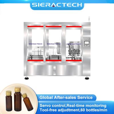 China 2 mL - 100 mL Automatic Beverage Filling Machine GMP Compliant Bottle Filling Equipment for sale