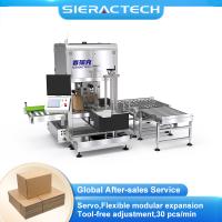 China Large Corrugated Box Automatic Labeling Machine Intelligent Positioning High Speed Labeling Machine for sale