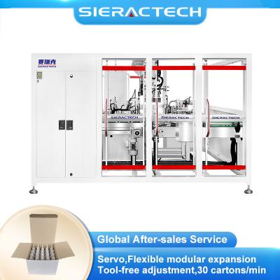 China Glue Bottle Vertical Cartoner Machine Servo Feeding Rotary Cartoning Automatic Carton Machine for sale
