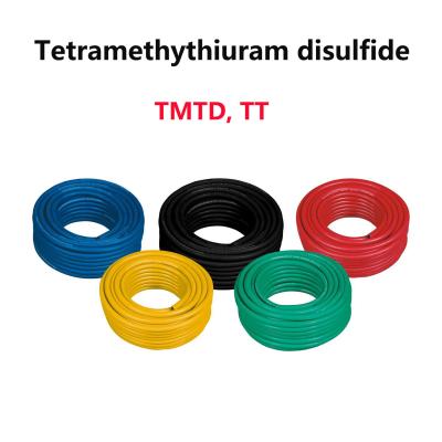 Китай 137-26-8 Добавки для каучука Тиурамный типовой ускоритель TMTD TT C6H12N2S4 продается