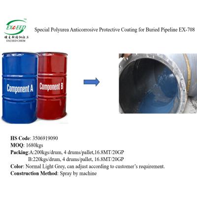 China Special Polyurea Anticorrosive Protective Coating for Buried Pipeline EX-708 for sale