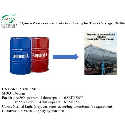 China Special Polyurea Wear-resistant Protective Coating for Truck Carriage EX-704 for sale