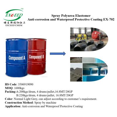 China Spray Polyurea Elastomer Anti-corrosion and Waterproof Protective Coating EX-702 for sale