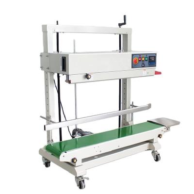 China 12mm Sealing Width Vertical Band Sealer with Coding Temperature Control Range 0-300C° for sale