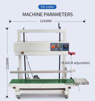 China 12mm Sealing Width Vertical Band Sealer with Coding Temperature Control Range 0-300C° for sale