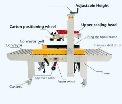 China 3kg Max Loading Semi Automatic Carton Sealing Machine for Left and Right Driving for sale