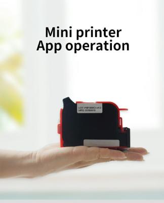 China 12.7 mm Alturas de impresión Mini impresora de inyección de tinta de botella de mano para material de papel en venta