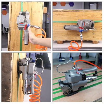 China Handheld Pneumatic Strapping Tool for 13-16mm PP/PET Strap at 0.5-0.8Mpa Air Pressure for sale