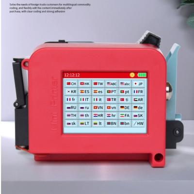 China Verfallsdatum Logo Portable Drucker 2-12.7mm Höhe Rote Tinte 50M/MIN Druckgeschwindigkeit zu verkaufen