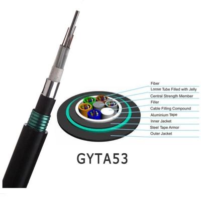 Cina FTTH GYTC8S LAN cavo aereo autoportante esterno con sistema resistente all'acqua secca in vendita